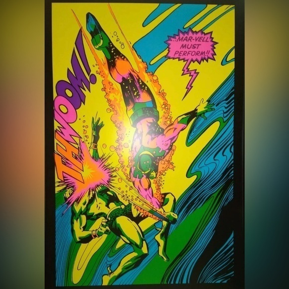 Marvel | Art | Captain Marvel Submariner Blacklight Marvel Comic Poster ...